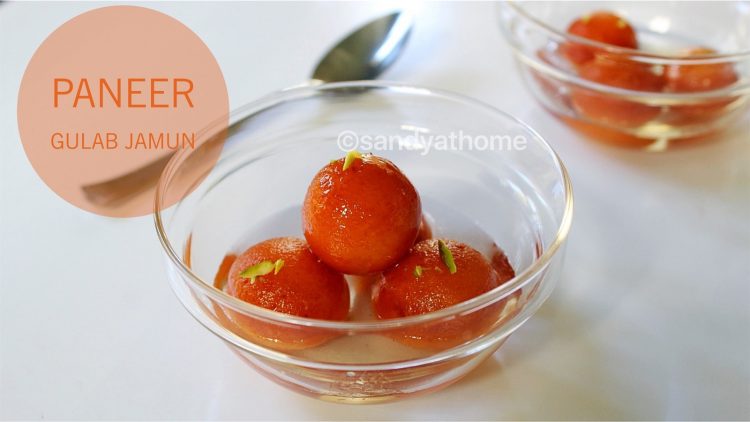 Paneer gulab jamun recipe, Gulab jamun with paneer | Sandhya's Recipes