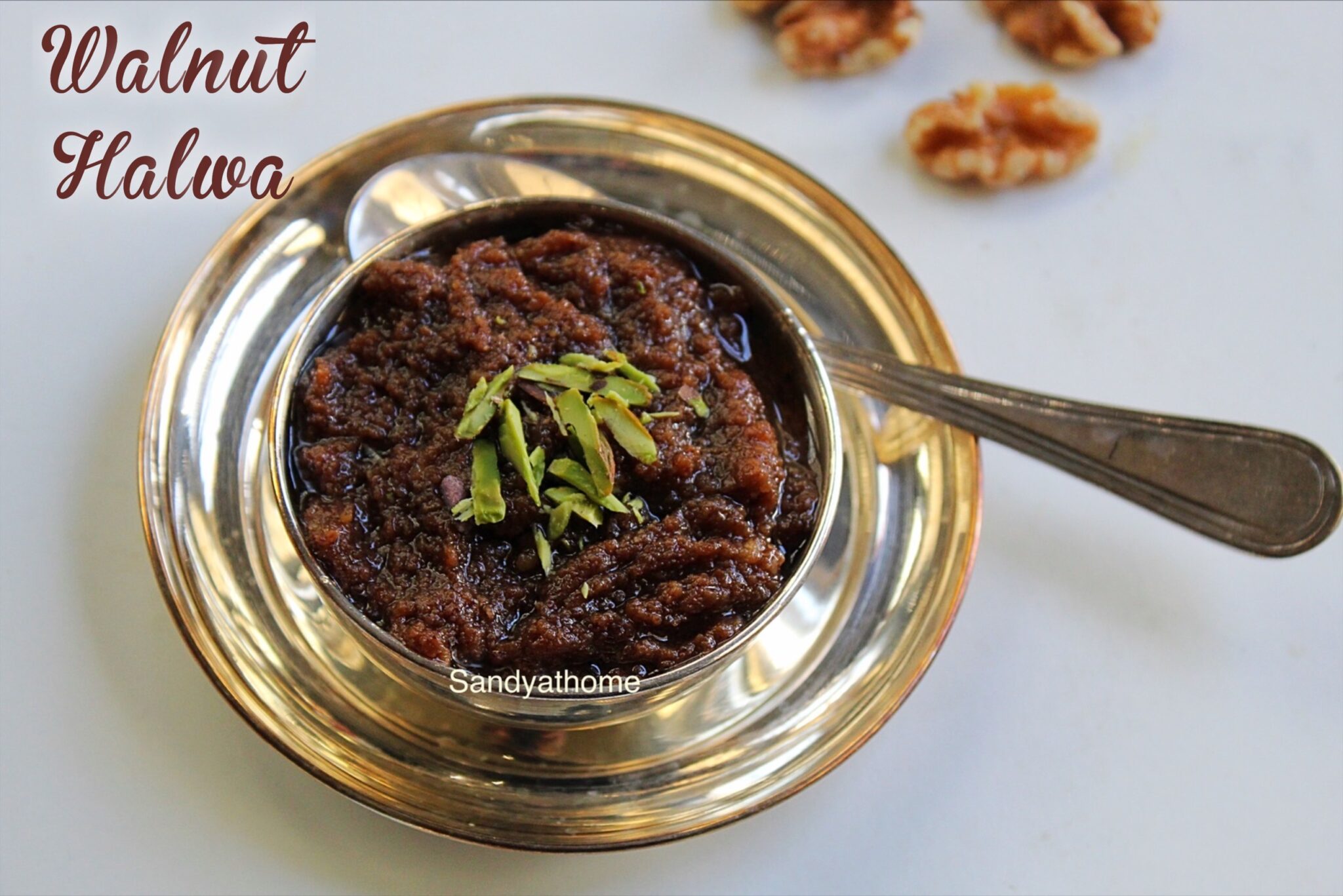 Akhrot halwa recipe, Walnut halwa | Sandhya's Recipes